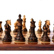 The Arabian Knight Luxury Chess Pieces Boxwood & Ebony - Etsy