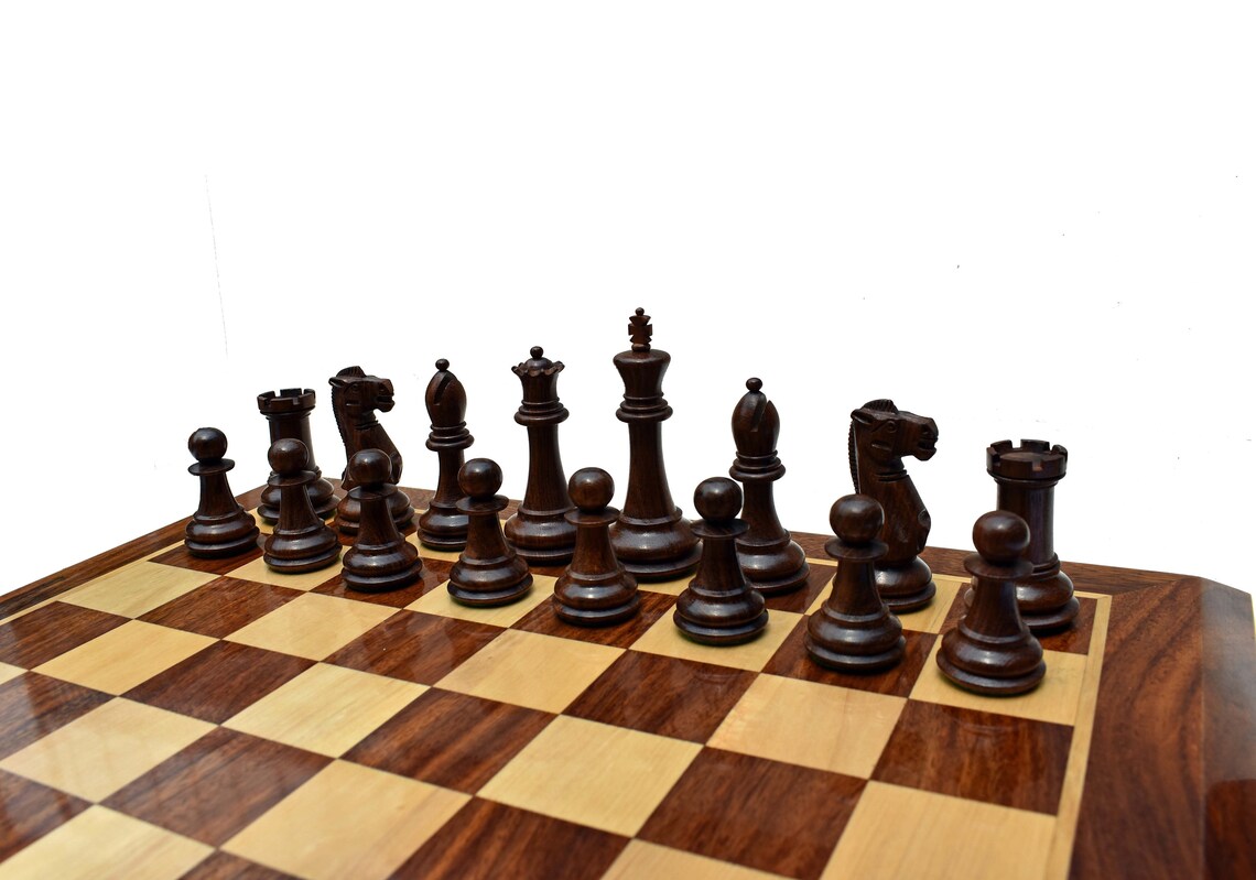 Luxury Chess Set Combo Sleek Series Complete Boxwood/sheesham - Etsy