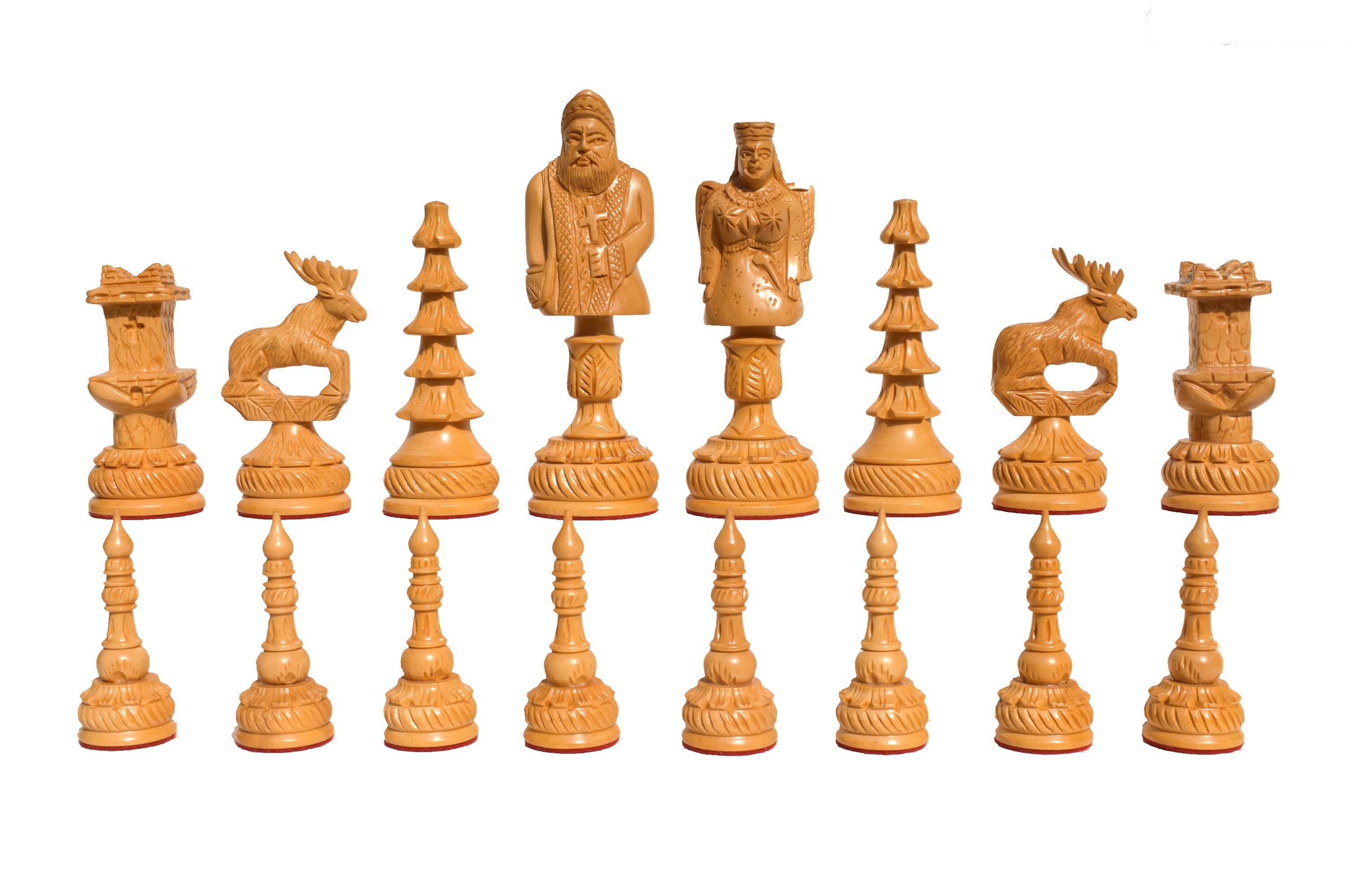 Santa Clause Series luxury wood chess pieces 5.5 king | Etsy