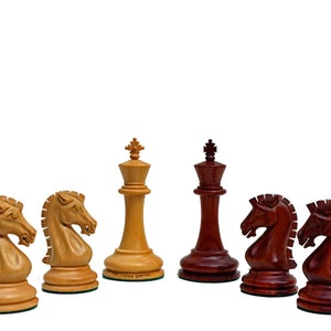 The Sinquefield Cup Luxury Wood Chess Pieces 3.625” Boxwood & African ...