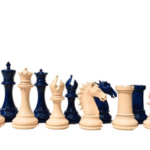 The Emperor Series Luxury Chess Set Chess Pieces Pearl White & Royal ...