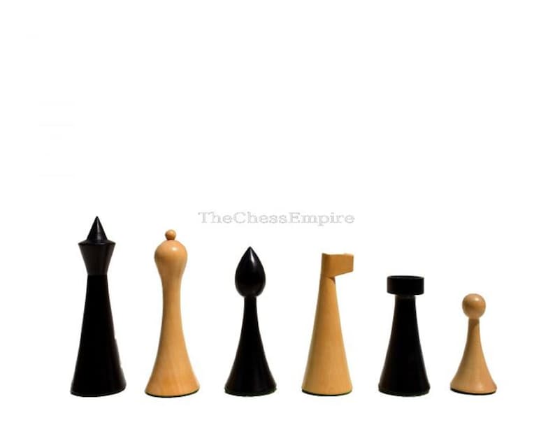 Hermann Series Wood Chess Pieces Boxwood & Ebonized 3.75" King Luxury ...