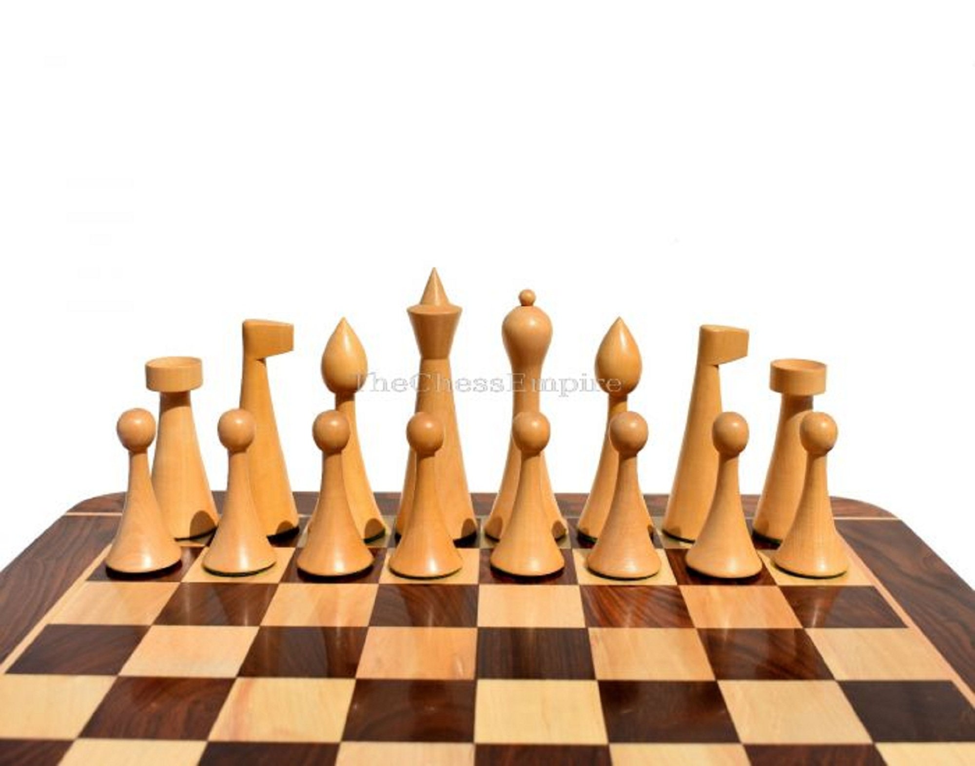 17" Chess Board Combo With 3.75" King Hermann Series Luxury Wood Chess ...