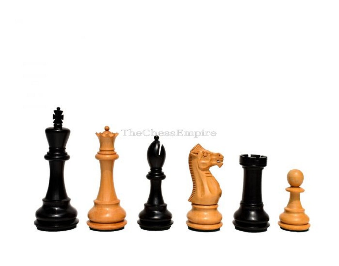The Philidor Series Luxury Chess Pieces 4" King Boxwood & Ebonized ...