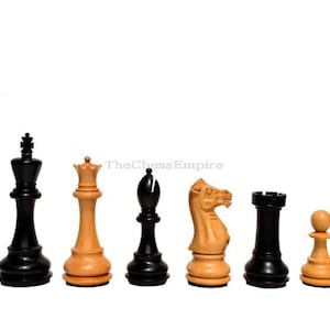 The Philidor Series Luxury Chess Pieces 4" King Boxwood & Ebonized ...