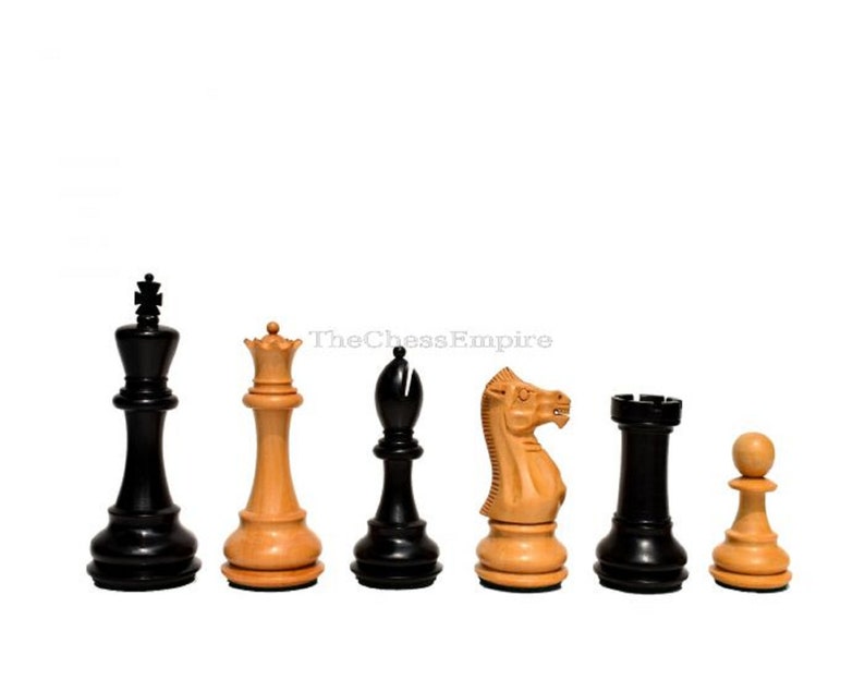 The Philidor Series Luxury Chess Pieces 4" King Boxwood & Ebonized ...