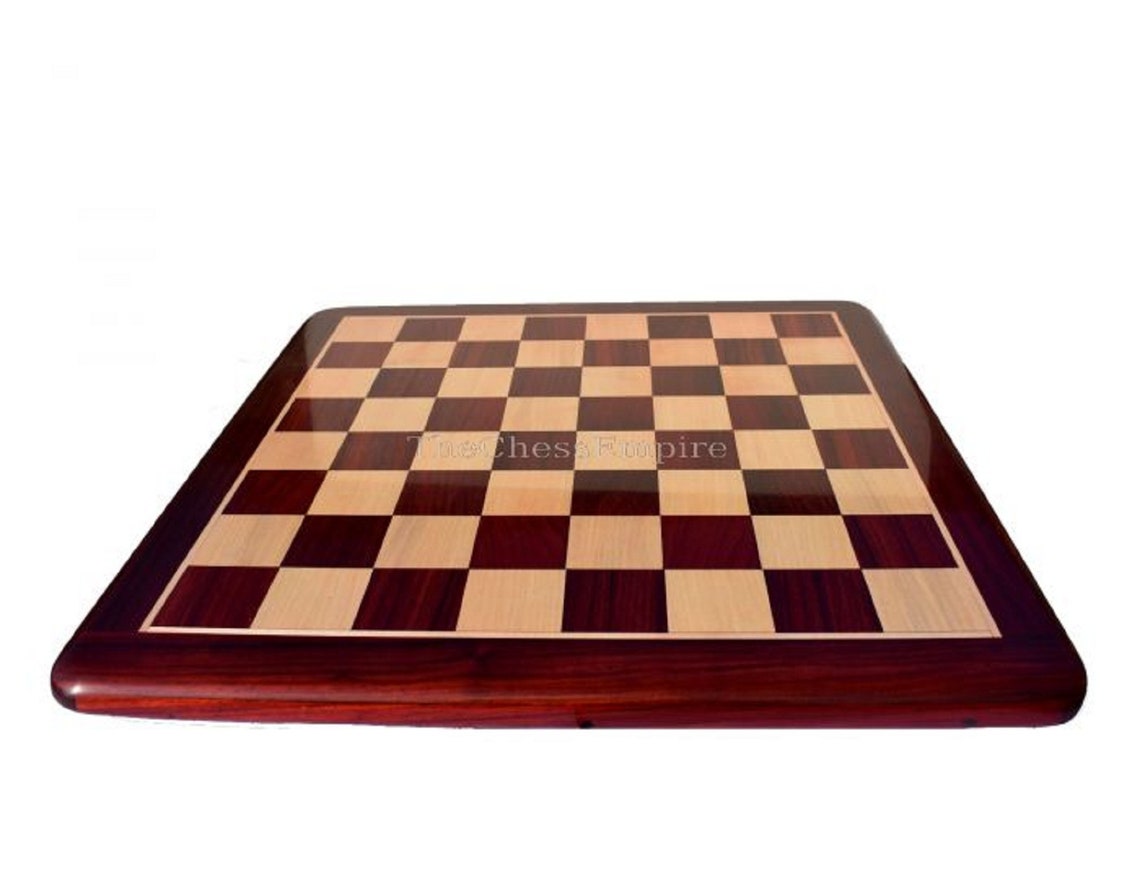 19" Luxury Chess Board With 2" Square Round Edge Series Solid Wood ...