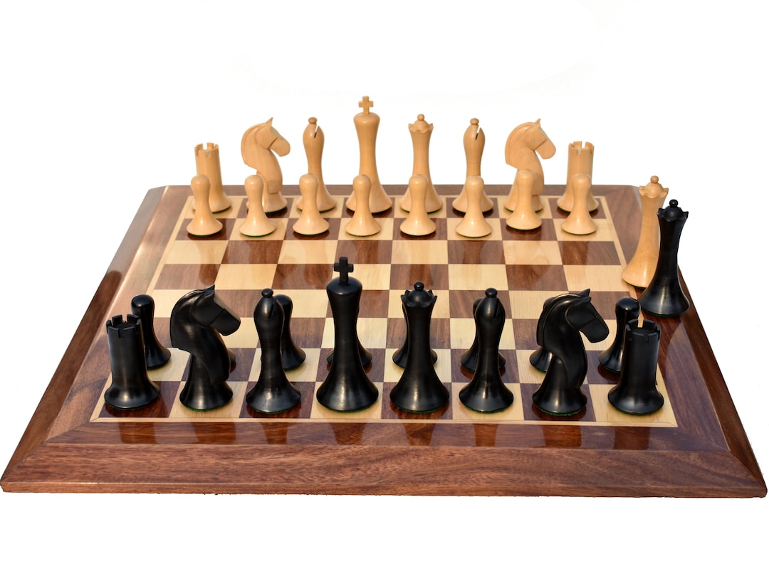 Ulbrich Series Complete Chess Set Combo With Boxwood & Ebonized 3.75 ...