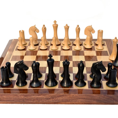 Luxury Chess Set Combo Sleek Series Complete Boxwood/sheesham - Etsy