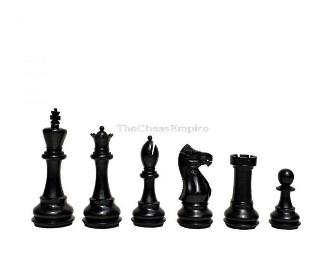 The Philidor Series Luxury Chess Pieces 4" King Boxwood & Ebonized ...