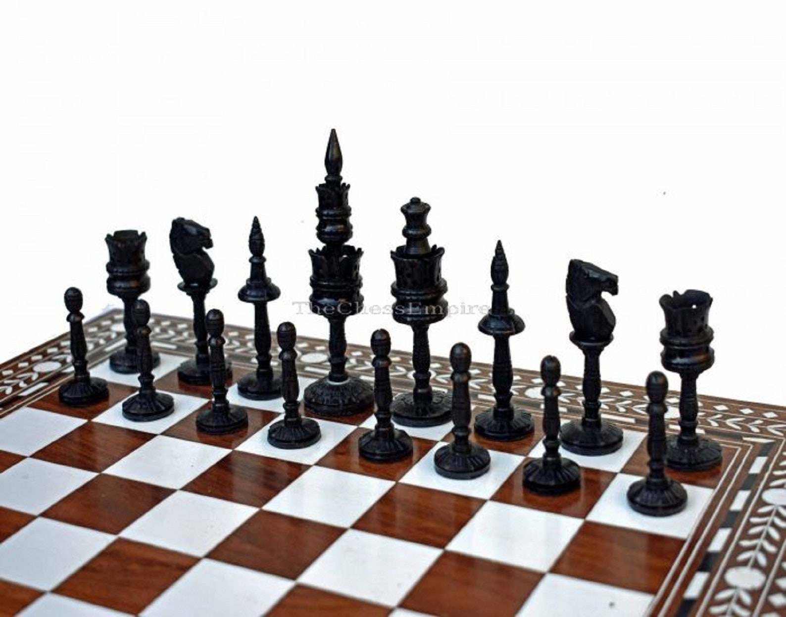 Complete Chess Set Combo Lotus Flower 4 King Bone Chess | Etsy