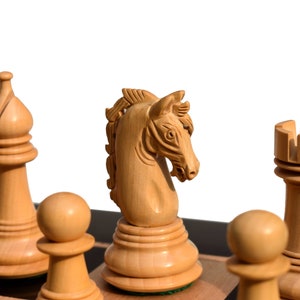 The Hector Series Complete Chess Set Boxwood & Compressed Woods 4" King ...