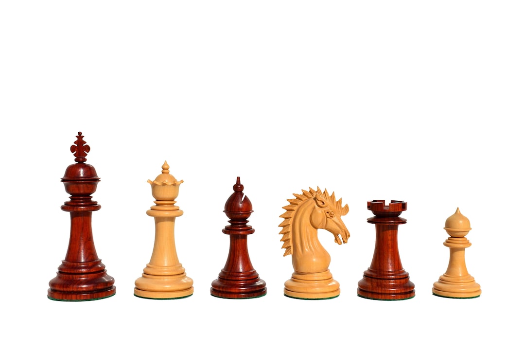 The Millenium Staunton Luxury Chess Pieces Boxwood & Padauk 4.4" King ...