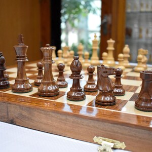 18" Chess Board Combo the Club Series Complete Chess Set 3.75"king Wood ...
