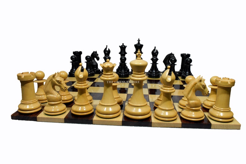 The Arabian Knight luxury chess pieces Boxwood & Ebony | Etsy