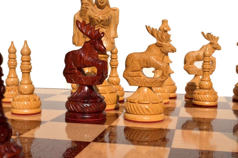 Santa Clause Series Luxury Wood Chess Pieces 5.5 King - Etsy