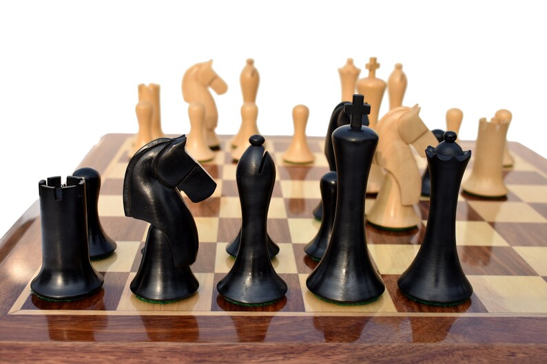 Ulbrich Series Complete Chess Set Combo With Boxwood & Ebonized 3.75 ...
