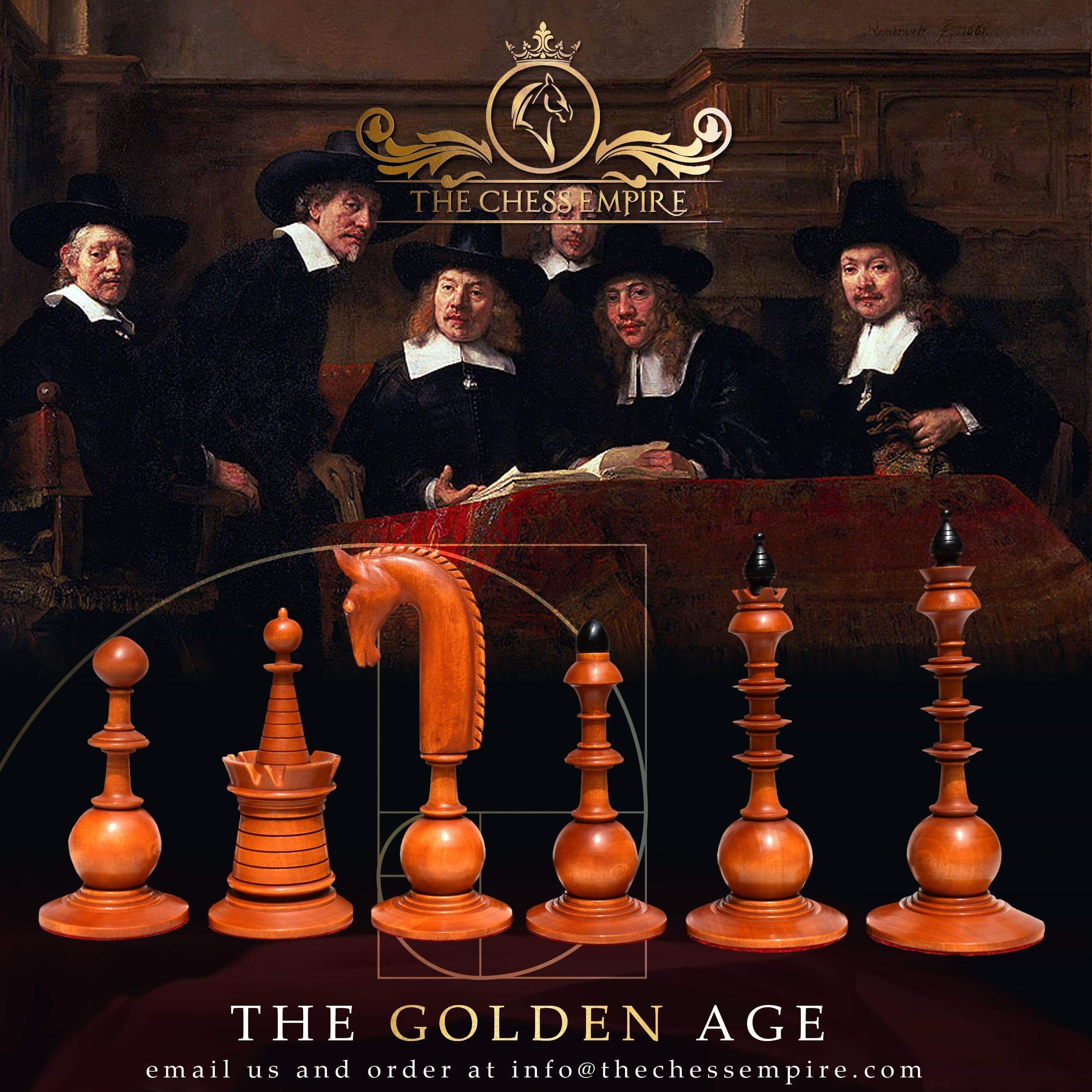 18th Century Antique Chess Reproduction Dutch Series Luxury Wood Chess ...