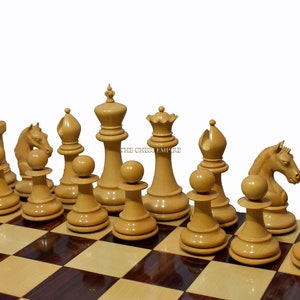 The Arabian Knight Luxury Chess Pieces Boxwood & Ebony 4.4" King ...