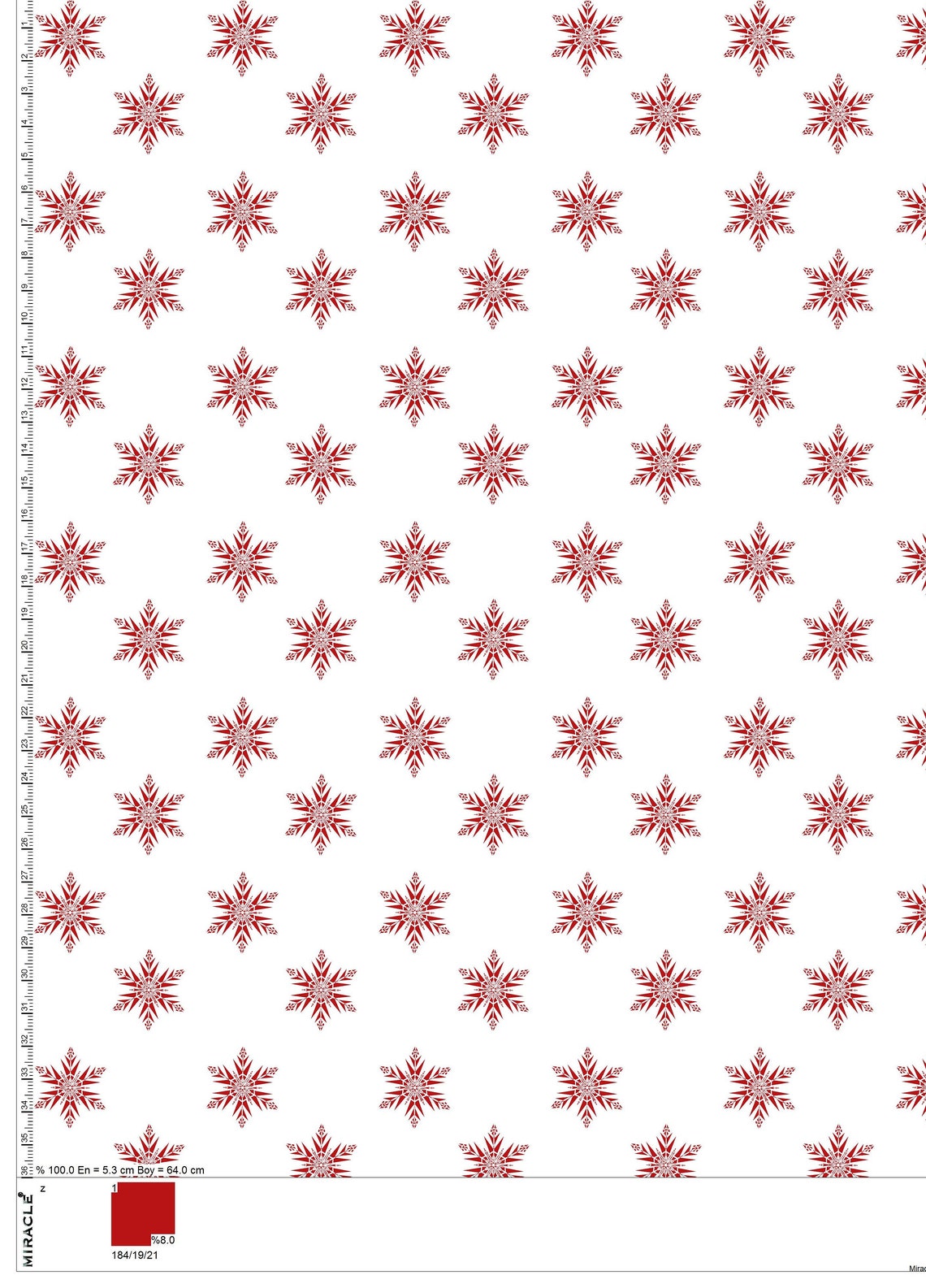 Red Snowflake Fabric Christmas Fabric Winter Fabric | Etsy