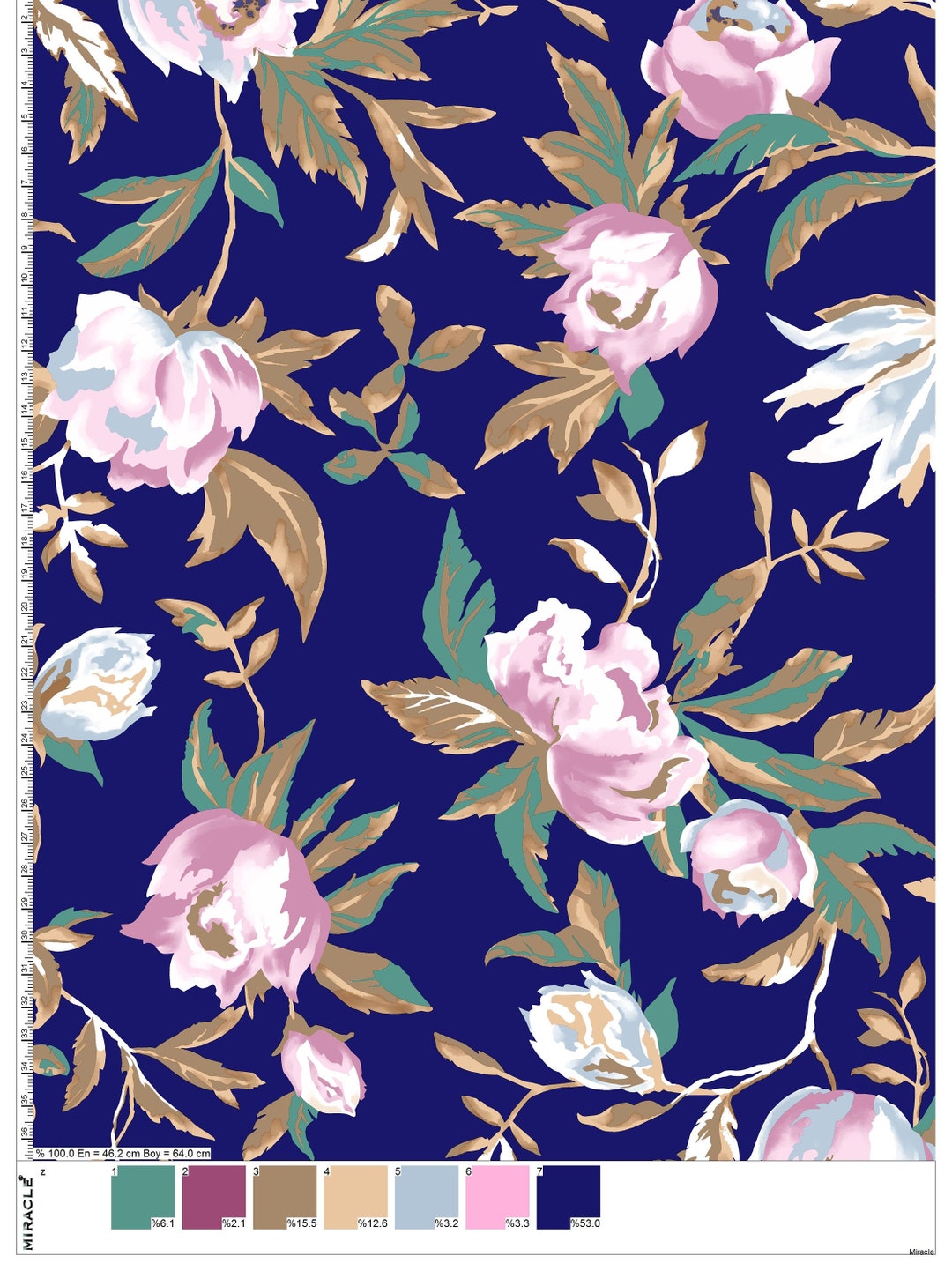 Lilac Rose Pattern, Stretch and Soft Cotton Elastane, Fabric by the ...