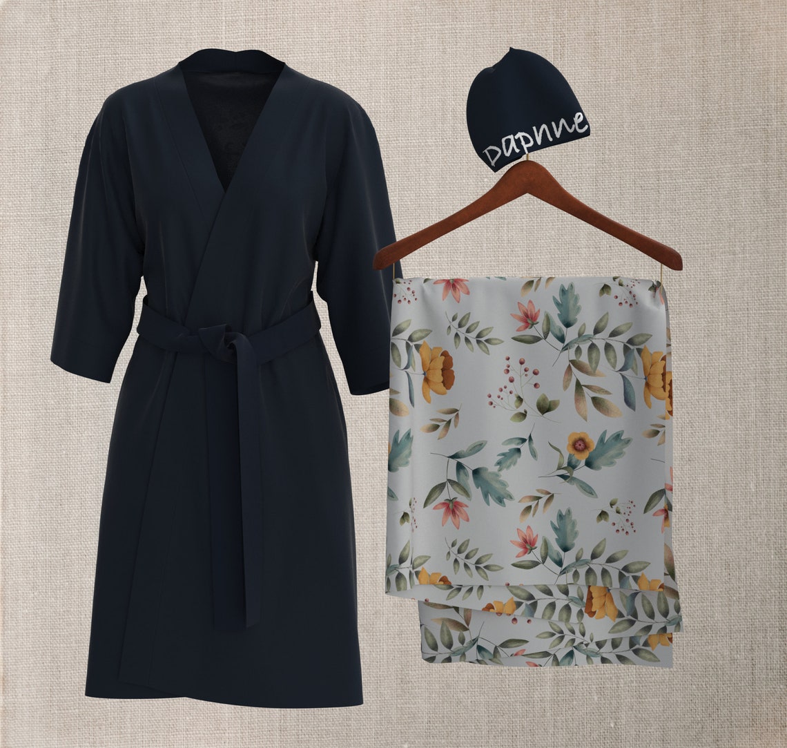 Jungle Animal Rabbit Print Robe Swaddle Set Swaddle Blanket - Etsy