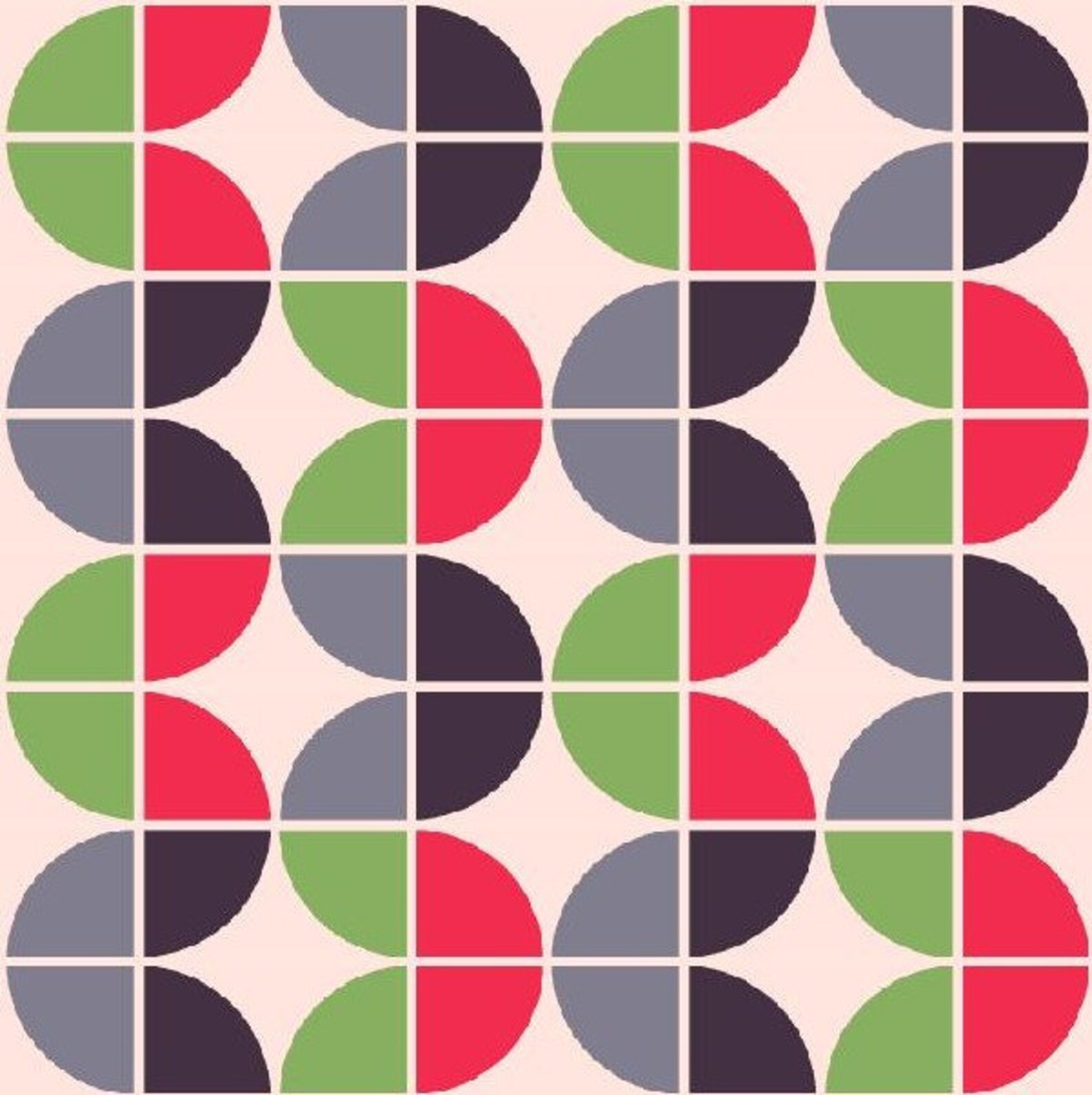 70s Green and Red Pattern Fabric by the Yard Cotton Elastane - Etsy