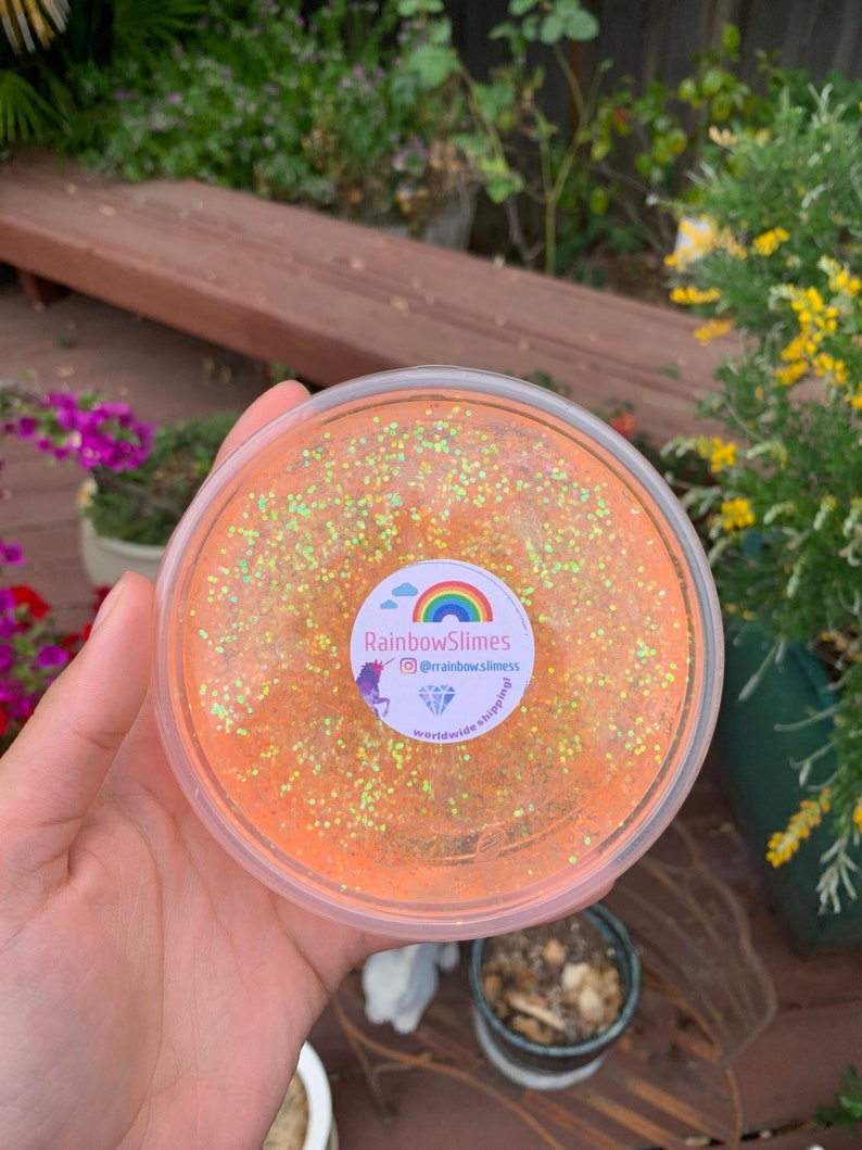 Peach Infused Water Scented Clear Slime - Etsy