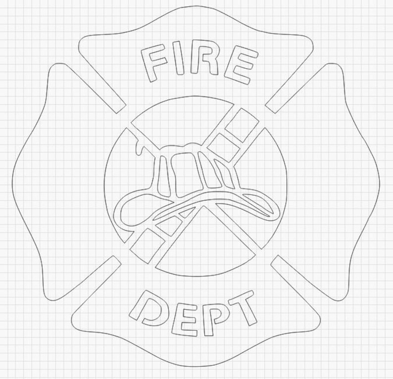 Firemans Cross DXF SVG File - Etsy