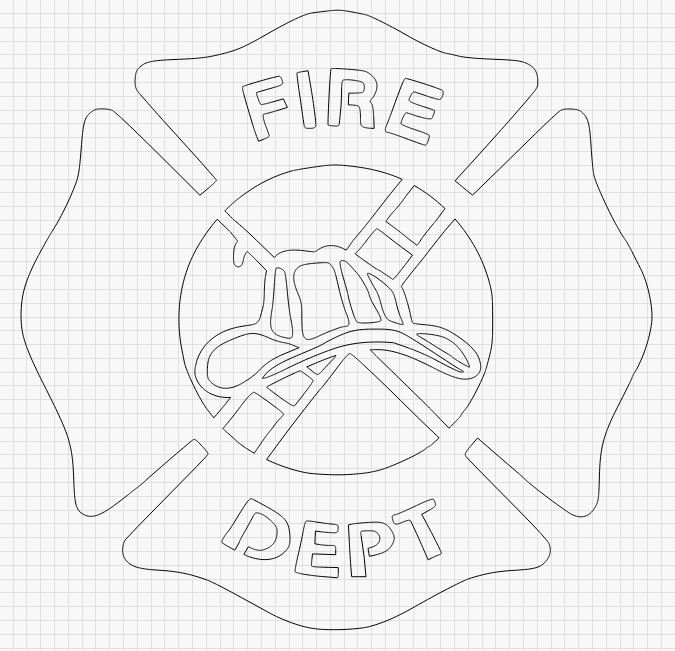 Firemans Cross DXF SVG File - Etsy