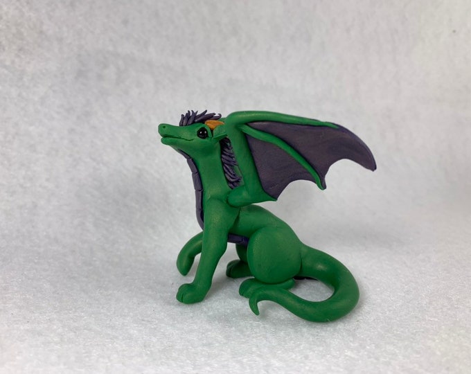 Maned Dragon Green Dragon OOAK Maned Cute Dragon Polymer - Etsy