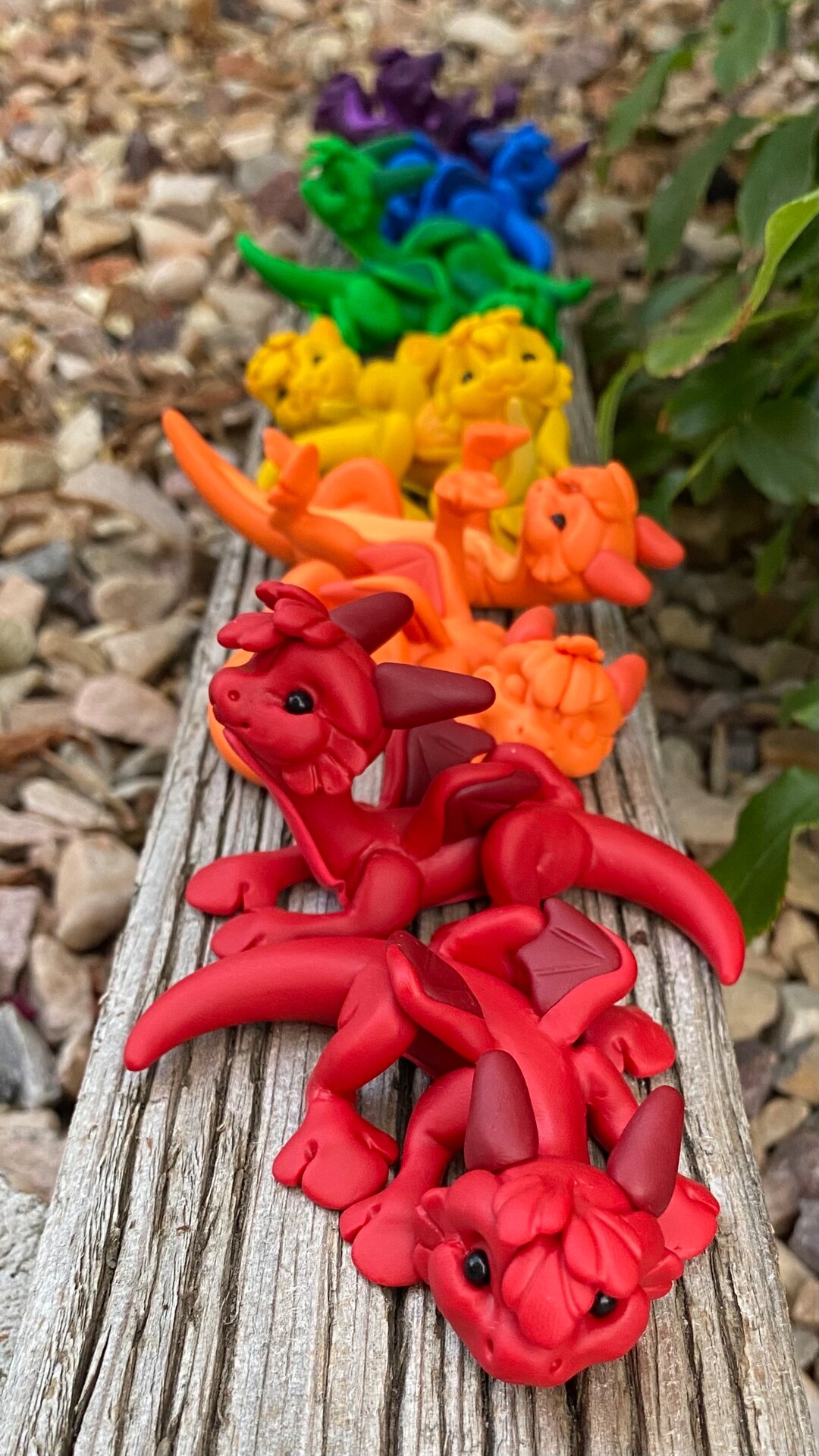 Color Wheel Polymer Clay Mini-dragons - Etsy