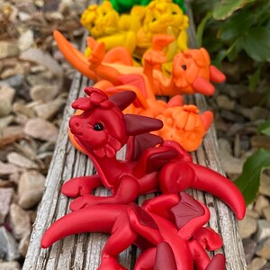 Color Wheel Polymer Clay Mini-dragons - Etsy