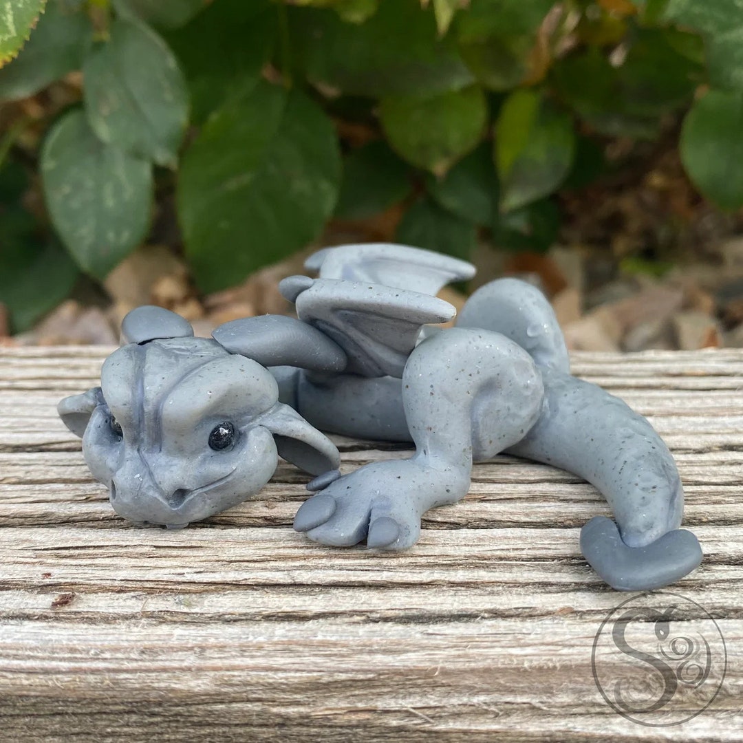 Gargoyle Polymer Clay Mini-dragon - Etsy