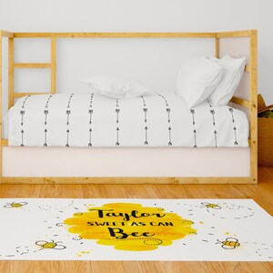 Personalized Rug, Bumblebee Playroom Rug, Customized Nursery Carpet ...