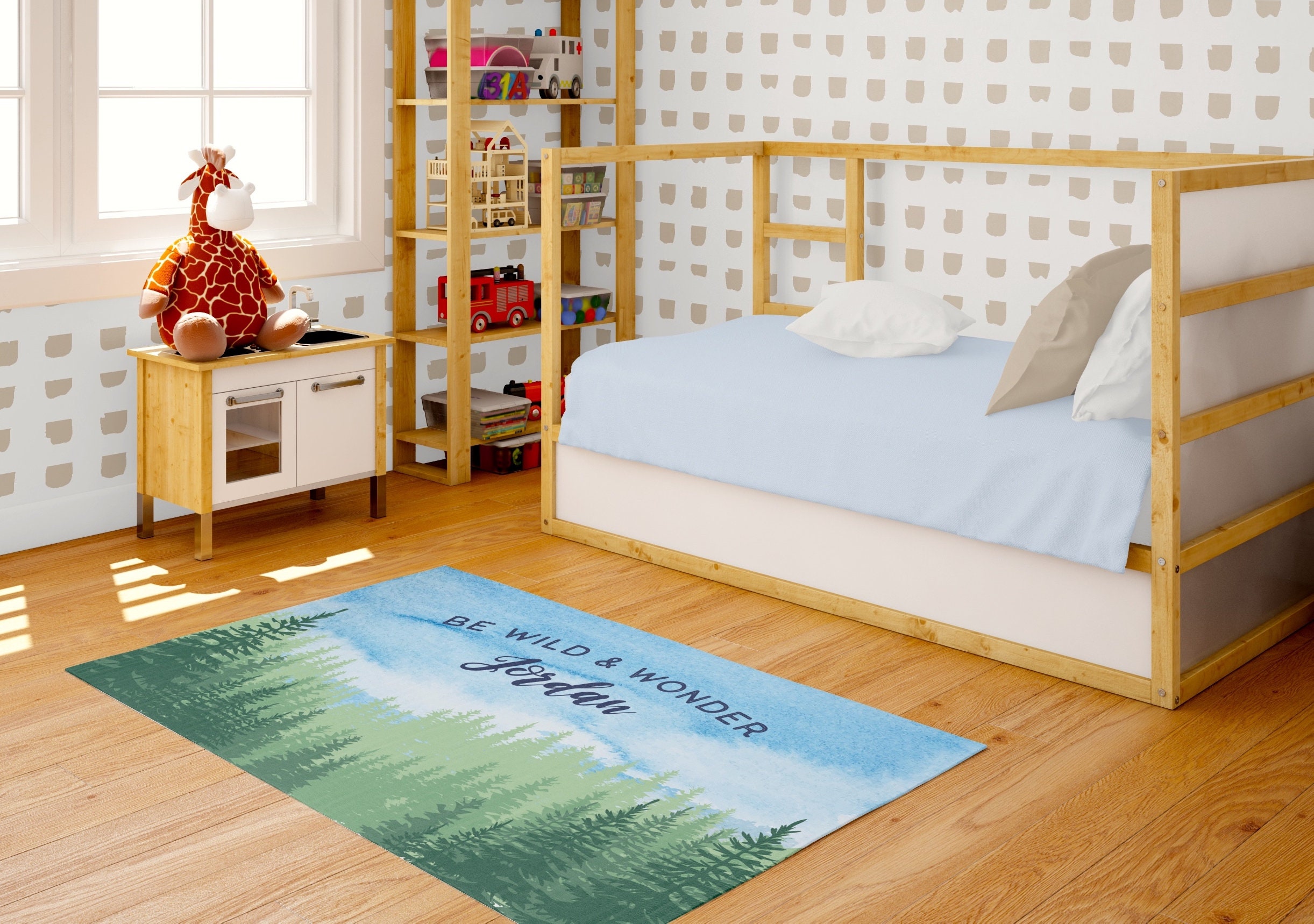 Personalized Round Forest Rug Wild & Wonder Room Decor | Etsy