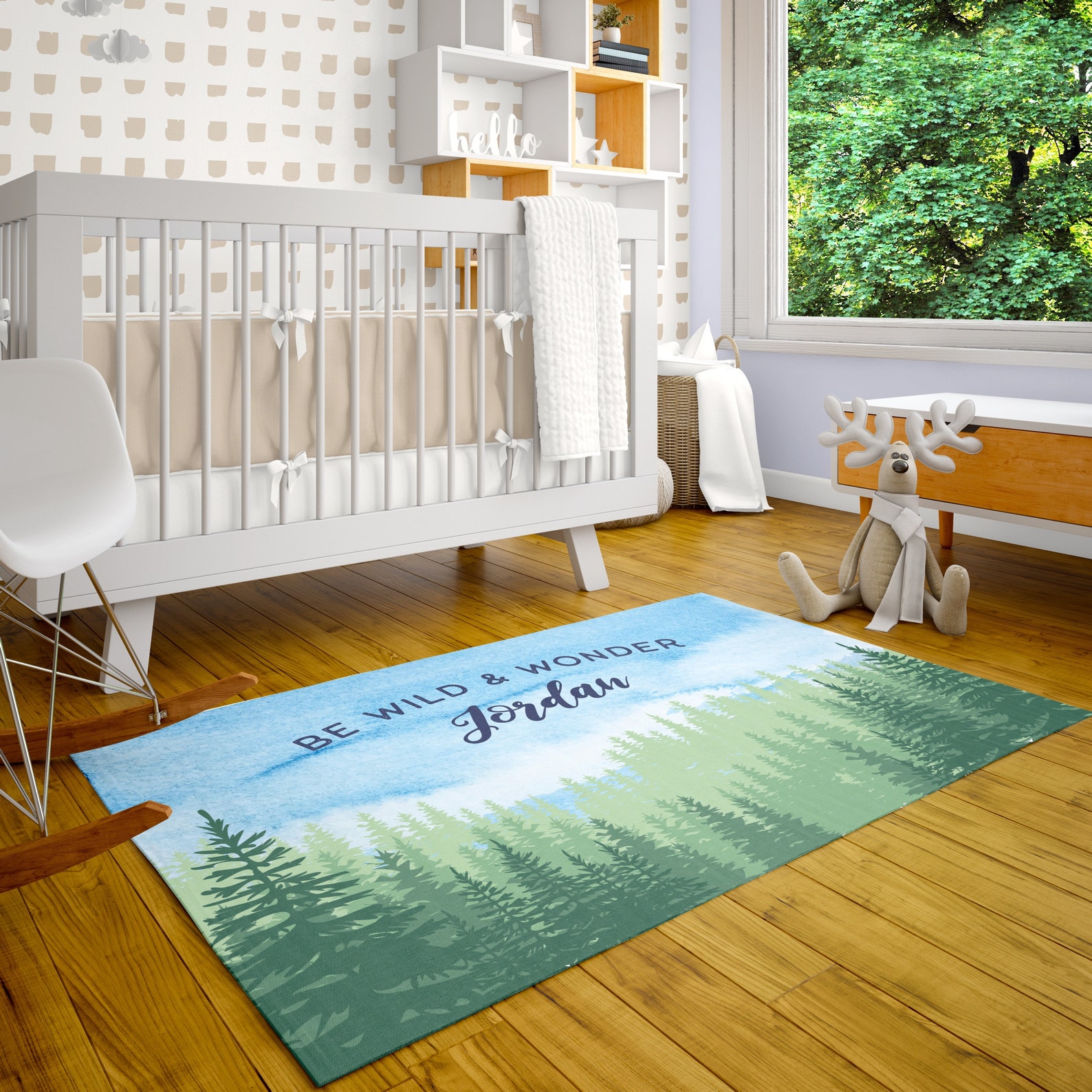 Personalized Round Forest Rug Wild & Wonder Room Decor | Etsy