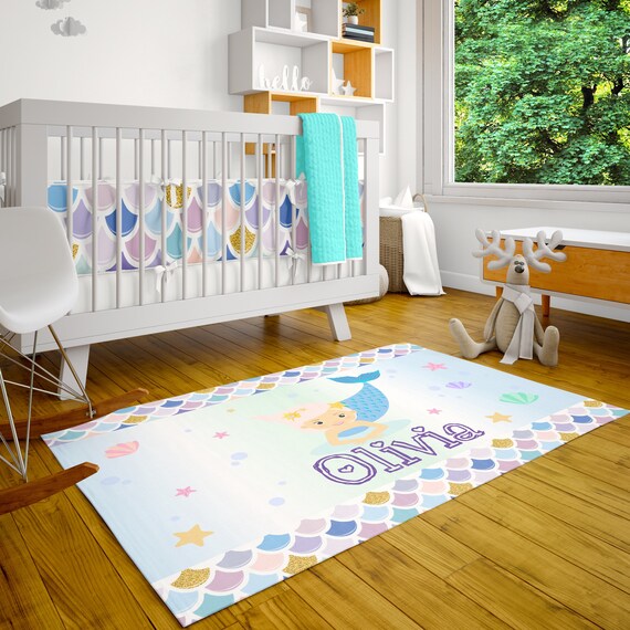 Personalized Nursery Rug Customized Kids Rug Monogrammed | Etsy