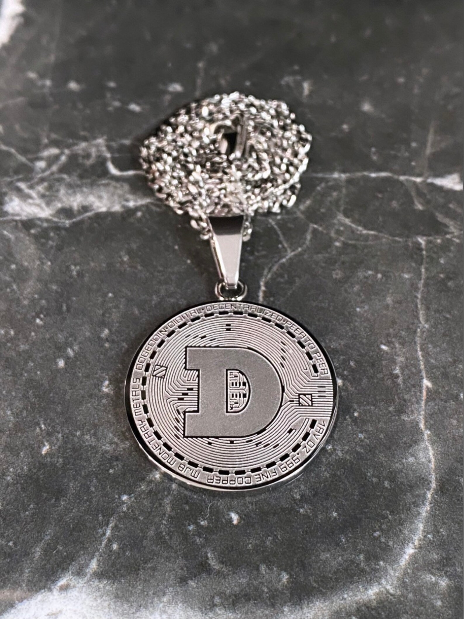 Doge Coin Necklace Chain Charm Pendant Pin Shirt Sweater - Etsy