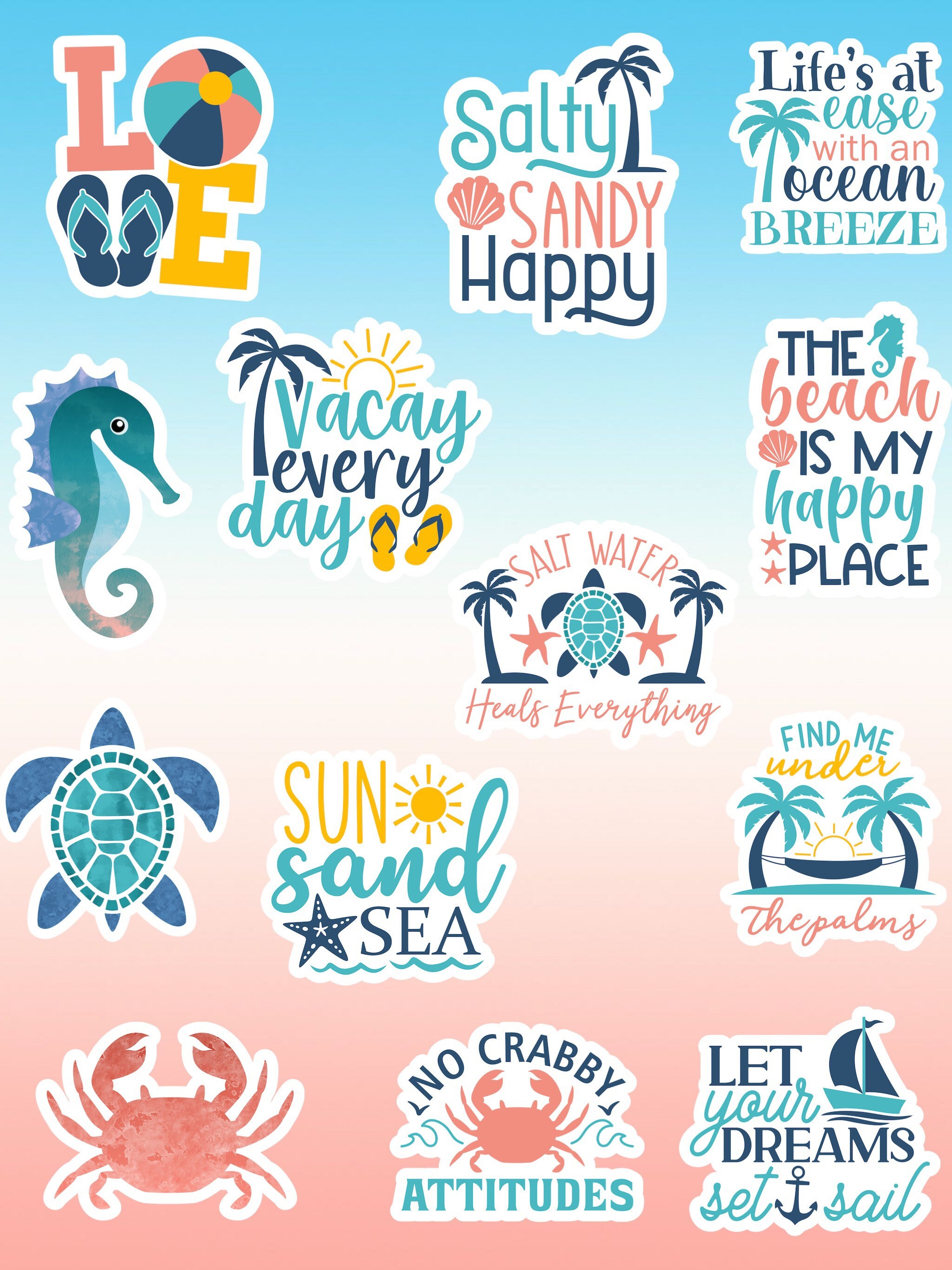 Beach Stickers