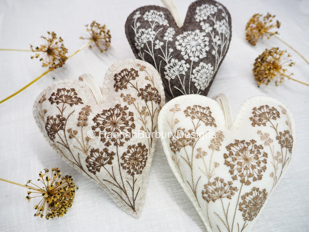 Orla Hanging Heart Embroidery Kit by Hannah Burbury Designs®- Dried ...
