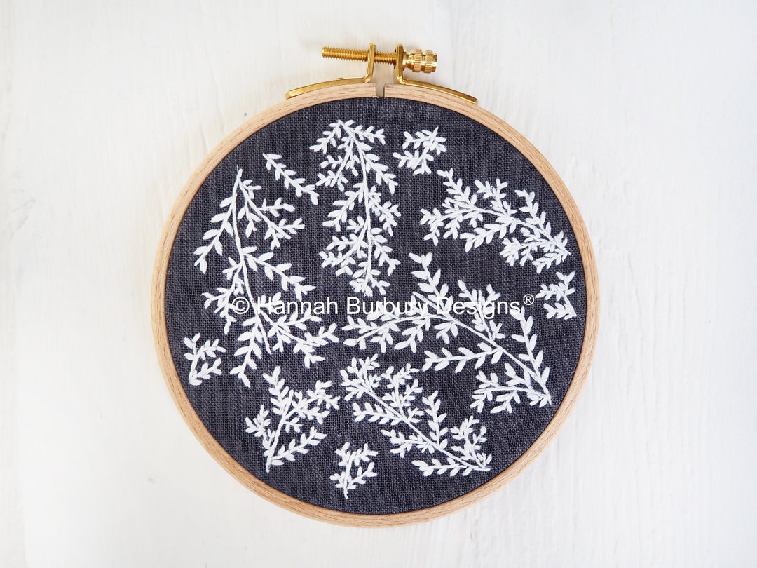 Paloma Hand Embroidery Kit by Hannah Burbury Designs® - Leaf Design ...