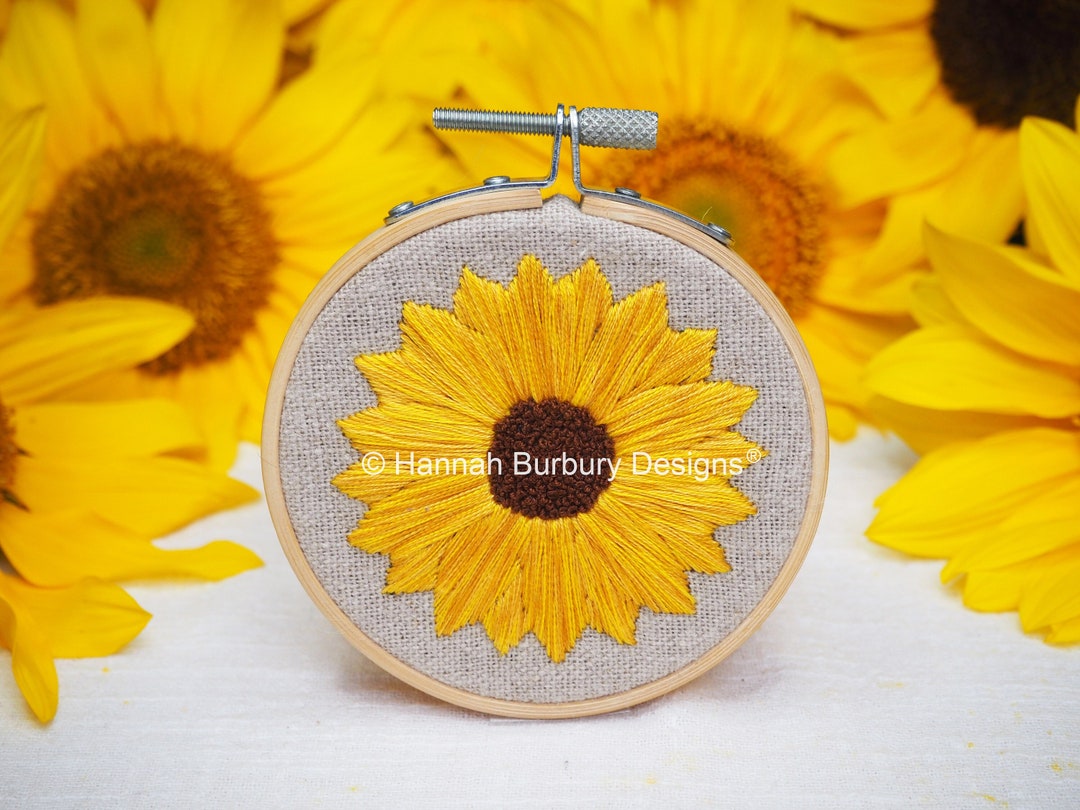 Tillie Hand Embroidery Kit by Hannah Burbury Designs® - Sunflower ...