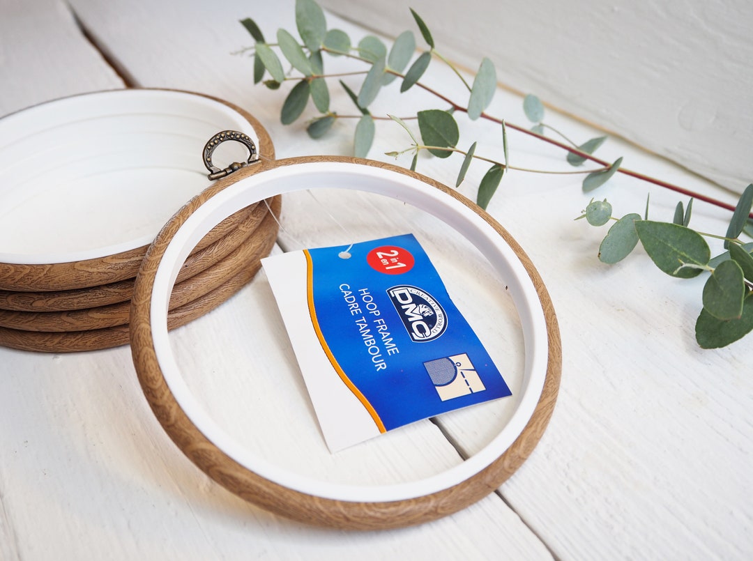DMC Flexi Embroidery Hoop - 5" / 12.7cm - Plastic Wood Effect - Etsy