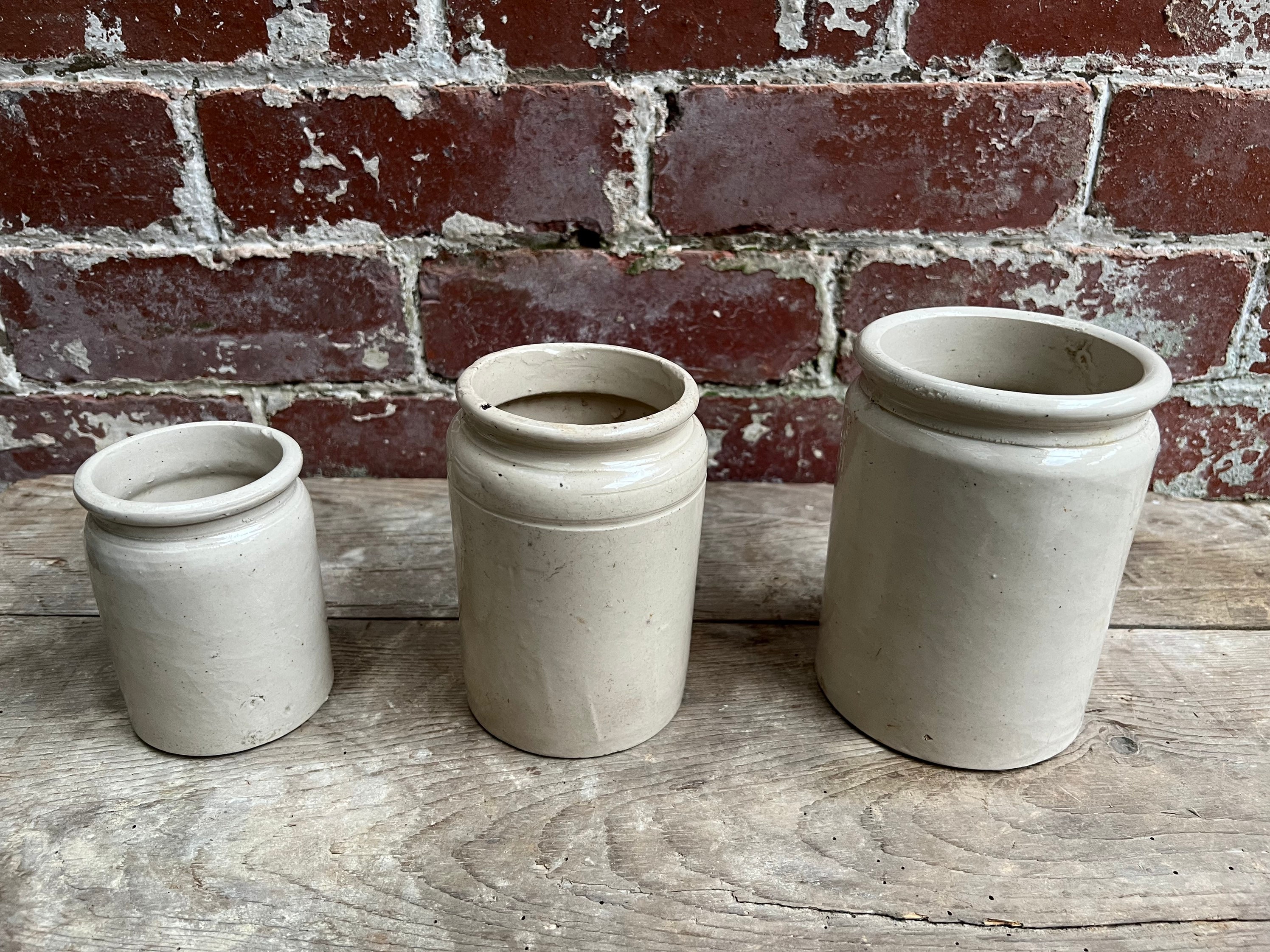 Victorian Stoneware Pots 1890's Antique Pottery Hand - Etsy