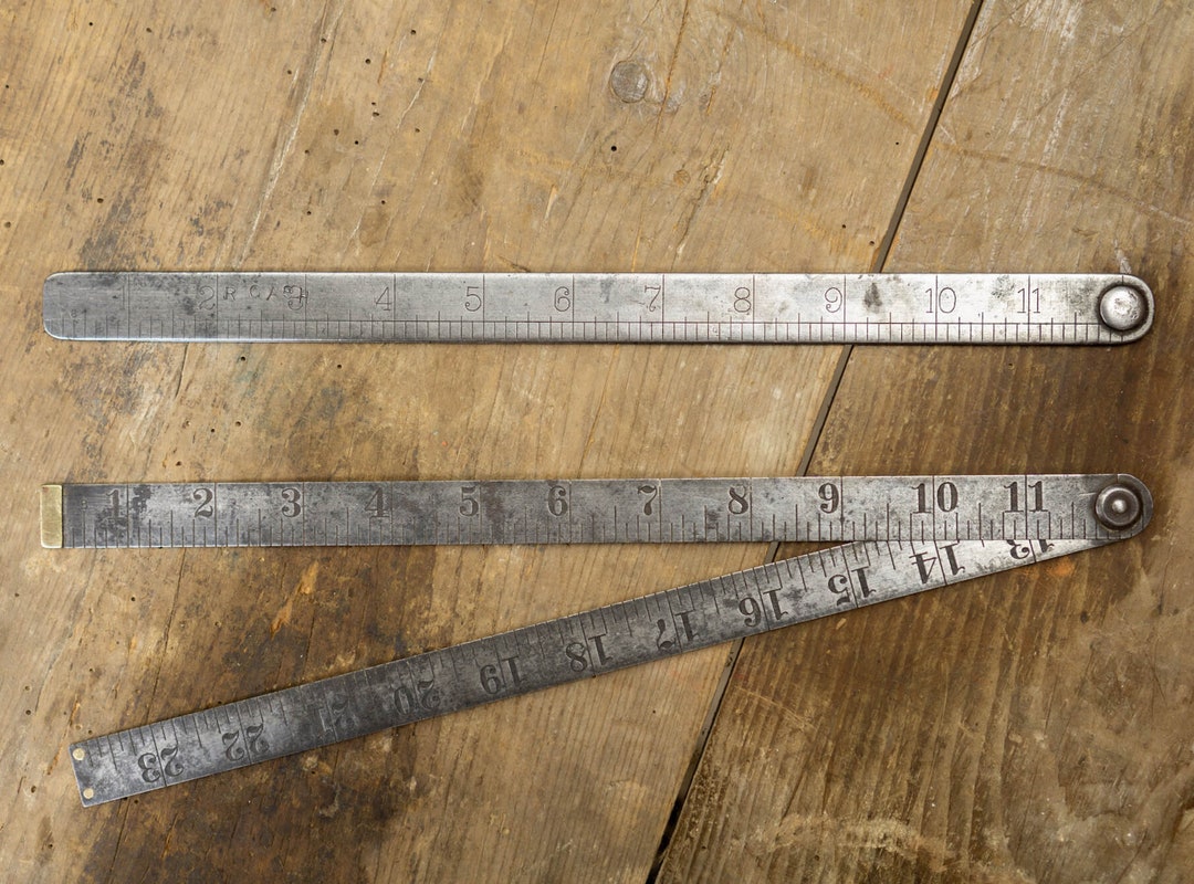 Vintage Steel Folding Engineers Rule Metal Ruler - Etsy