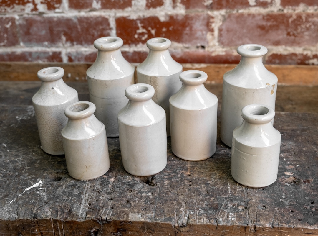 Victorian Stoneware Bottles | 1890's | Antique Pottery | Hand Crafted ...