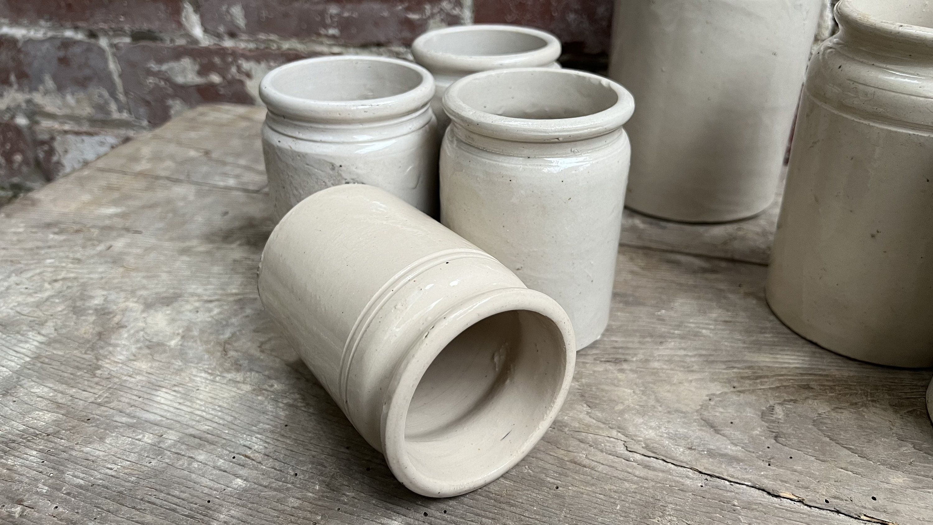 Victorian Stoneware Pots 1890's Antique Pottery Hand - Etsy