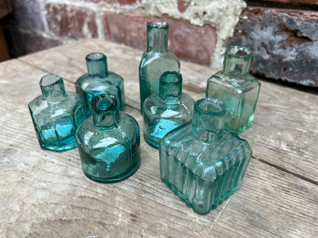 Victorian Ink Pot | 1890's | Glass Inkwell | Antique Writing Pen Pot ...