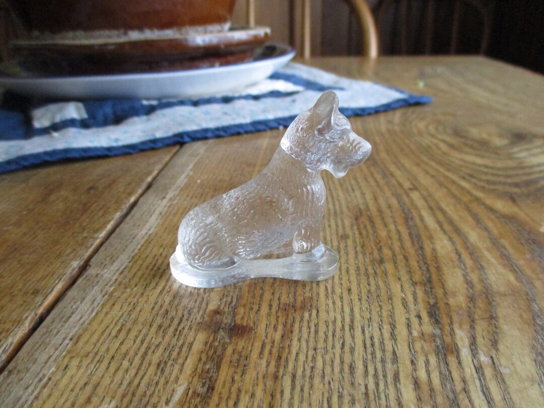 Little Clear Glass Dog - Etsy
